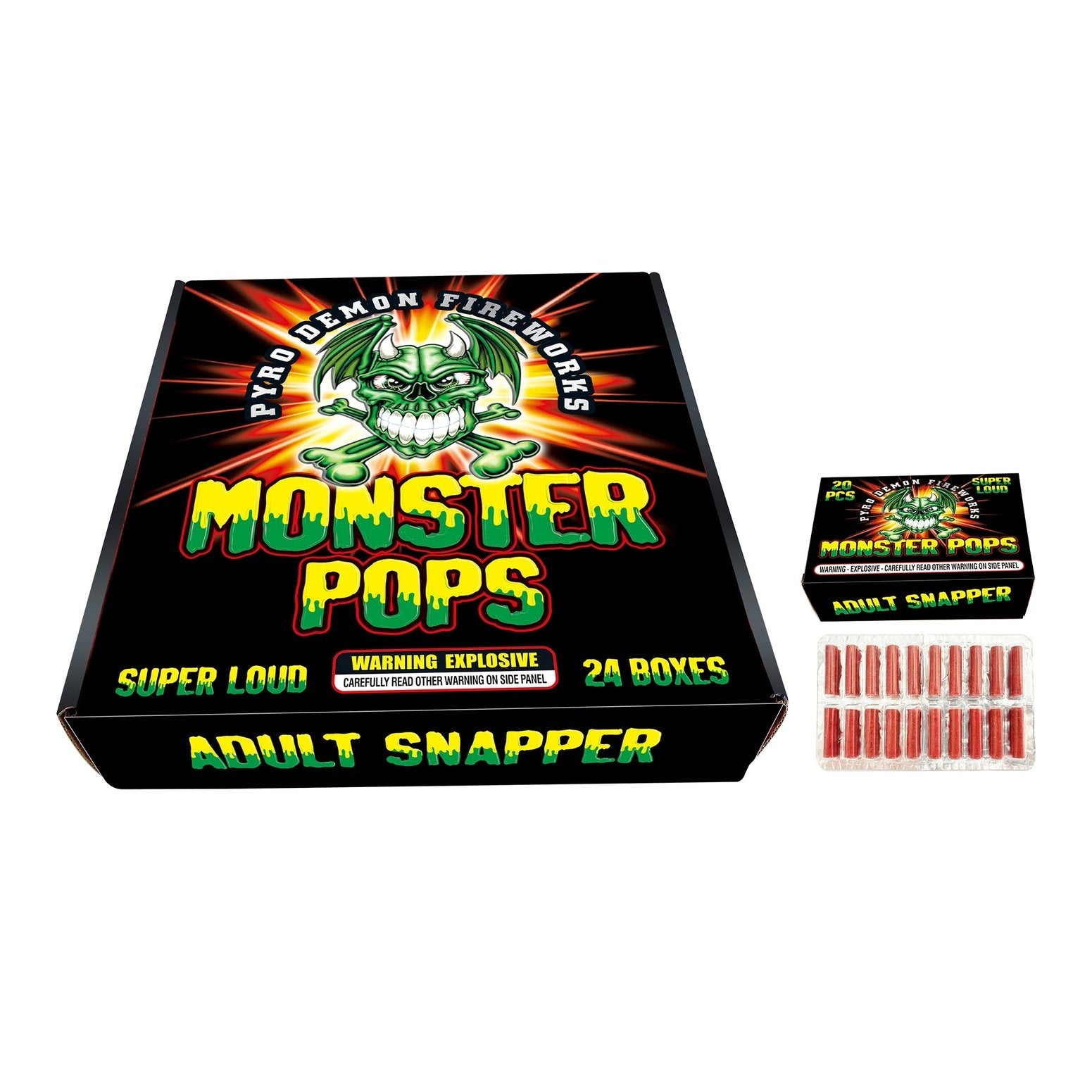 Monster Pops Adult Snaps - 144 Boxes – Wholesale Skylanterns